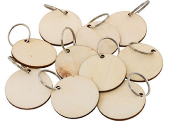 Round Wooden Key Tags – Pack of 10 - MTA Catalogue