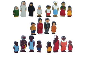 Multicultural Family Block Play Set – 20pc - MTA Catalogue