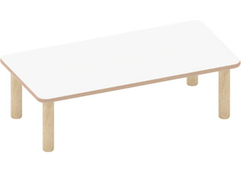 SafeSpace – Toddler Rectangular Table – White - MTA Catalogue