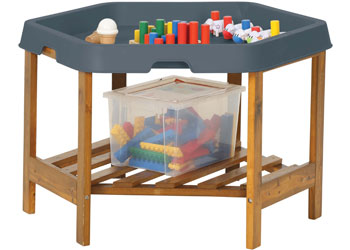 MTA Spaces – Hex Tray & Wooden Stand – Charcoal - MTA Catalogue