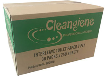 Interleave 2Ply Toilet Paper 36pks of x 250 Sheets - MTA Catalogue