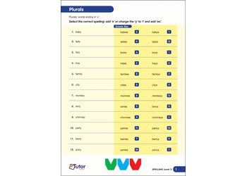 Tutor System Spelling Book 3 - MTA Catalogue