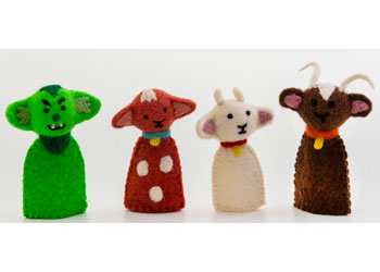 Three Billy Goats Gruff Finger Puppet Set - MTA Catalogue