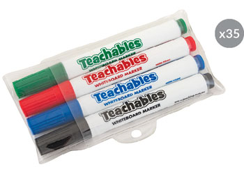 Teachables Whiteboard Marker Bullet Ast 35 x Packs of 4 - MTA Catalogue
