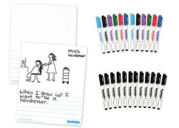 Teachables Picture Story Whiteboard & Markers Kit - Kesco Catalogue