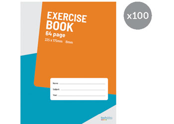 Teachables Exercise Book 225 x 175mm 8mm 64p – Pack of 100 - MTA Catalogue