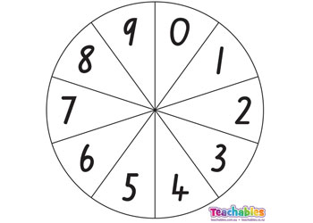 Place Value Spinner Insert – 0-9 - MTA Catalogue
