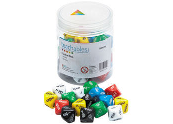 10-Sided Fraction Dice Set 1 – 50pc in Jar - MTA Catalogue