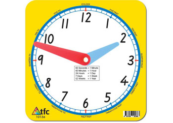 Clock Teacher Demo 12 hour – 27x27cm – each - MTA Catalogue