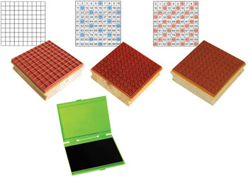 Hundreds Grid Stamp Pack of 3 incl Ink Pad - MTA Catalogue