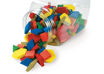 Pattern Blocks Foam – 250 pieces in Jar - MTA Catalogue