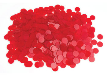 Counters Transparent Red – 16mm – 1000 piece - MTA Catalogue