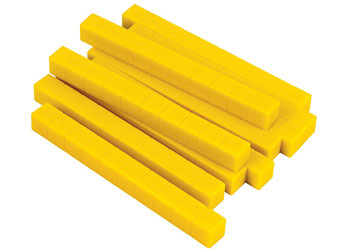 Base Ten MAB Longs Plastic – Yellow 10x1x1cm – Set of 10 - MTA Catalogue