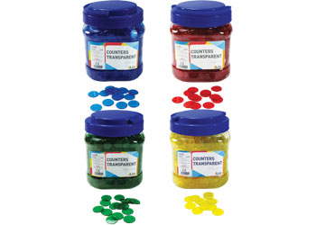 Counters Transparent Pack – 22mm – 4000 Pieces in Jars - MTA Catalogue