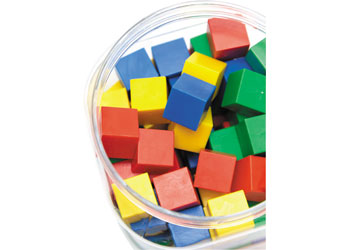 Cubes Counting Plastic – 2cm – 100 pieces in Jar - MTA Catalogue