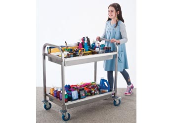 Multi-Purpose Stainless Steel Collage Trolley - MTA Catalogue