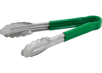 Colour Coded Stainless Steel Tongs – 230mm Green - MTA Catalogue