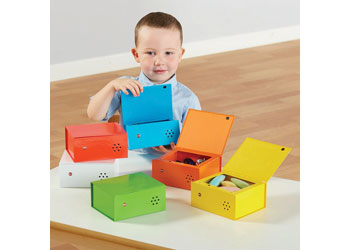 Rainbow Talking Boxes 6 Set Light Activated - MTA Catalogue