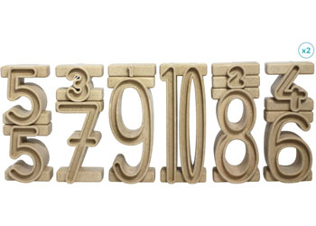 Tower Numbers – RE-Wood – Natural – Set of 68 - MTA Catalogue