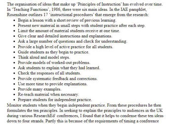 Rosenshine’s Principles in Action - MTA Catalogue