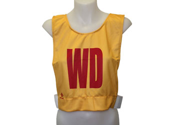 Netball Bibs Junior – Gold & Red - MTA Catalogue