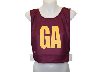 Netball Bibs Junior – Maroon & Gold - MTA Catalogue