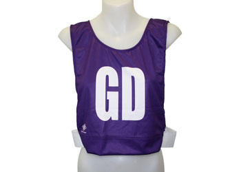 Netball Bibs Junior – Purple & White - MTA Catalogue