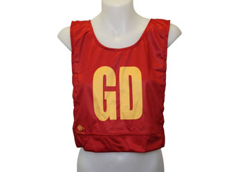 Netball Bibs Junior – Red & Gold - MTA Catalogue