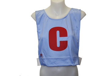 Netball Bibs Junior – Sky & Red - MTA Catalogue