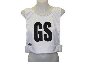 Netball Bibs Junior – White & Black - MTA Catalogue