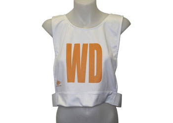 Netball Bibs Junior – White & Gold - MTA Catalogue