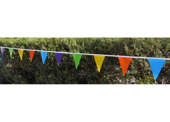 Plastic Backstroke Flags Red & White 30m - MTA Catalogue