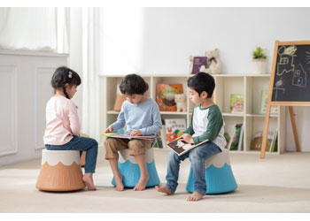 Weplay – Rocking Volcano Stool – Blue - MTA Catalogue