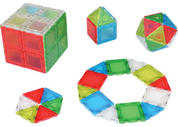 Translucent Solid Magnetic Polydron – 48pc - MTA Catalogue