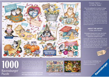 MB Catalogue: Ravensburger Crazy Cats Cats Calendar Puzzle 1000 Pieces